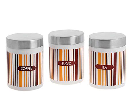 Set 3 recipiente cu capac Vintage Colours - Vivre