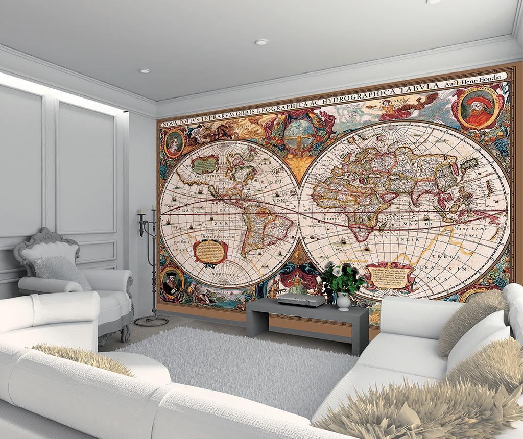 Antique World Map Tapéta - Vivre