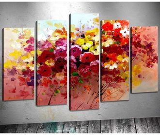 Set 5 tablouri Summer Flowers - Vivre