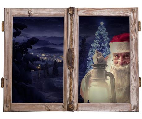 Window Santa Claus 3D Matrica - Vivre