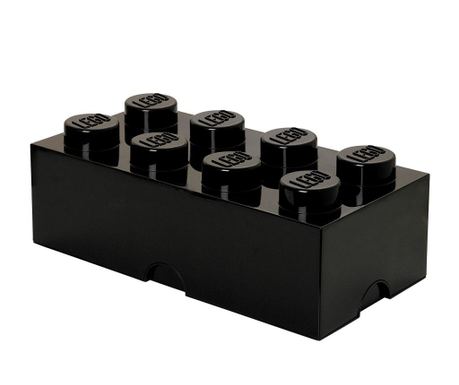 Krabica s vekom Lego Rectangular Extra Black - Vivrehome.sk