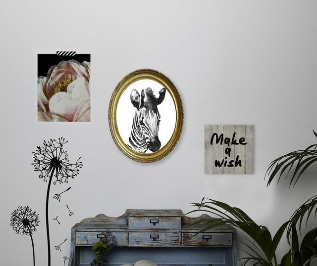 Tablou Madre Selva, Zebra, PVC (policlorura de vinil), 40x50 cm - Vivre