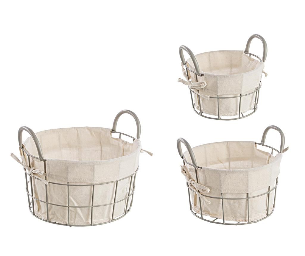 Комплект 3 коша Samar Round Cream - Vivre