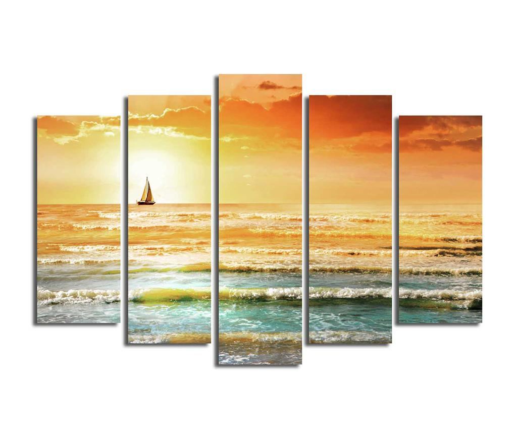 Set 5 tablouri Bonanza, Silence, canvas imprimat - Vivre