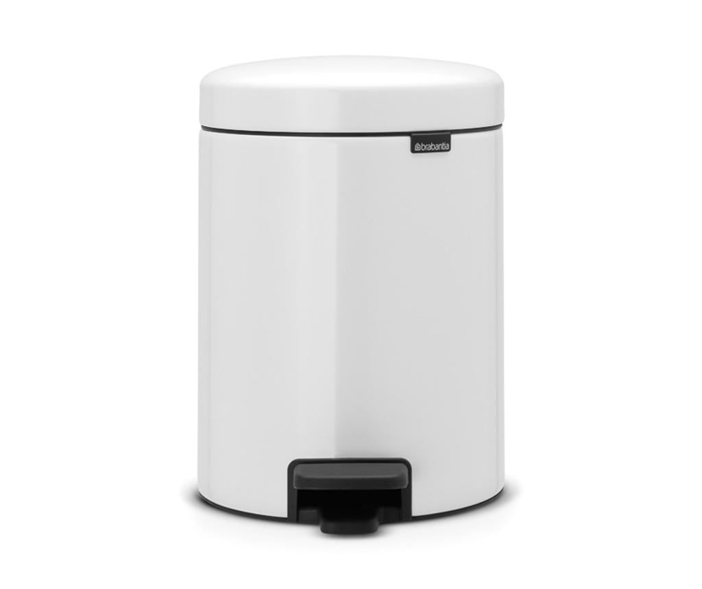 Кош за боклук с капак и педал Brabantia New Icon White Pro 5 L - Vivre