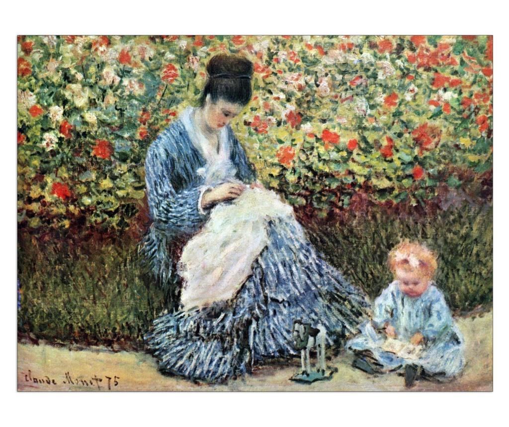 Картина Monet Claude - Madame Monet And Child 90x120 см - Vivre