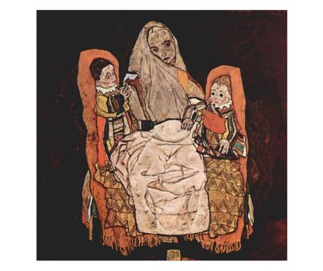 Schiele Egon - Parent With Two Children (The Mother) Kép 100x100 cm - Vivre