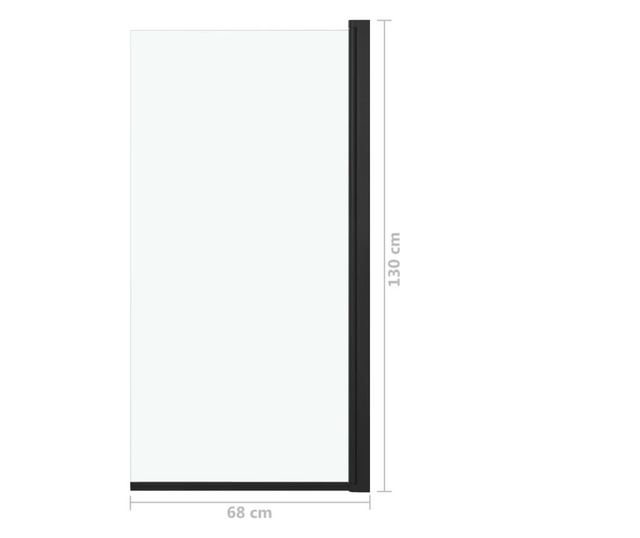 Cabina de dus, negru, 68 x 130 cm, ESG - Vivre