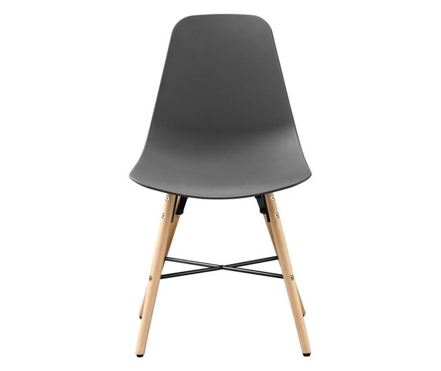 Set 6 Scaune Design - 85,5 X 46 Cm, Forma Sezut Scoica - Gri - Vivre
