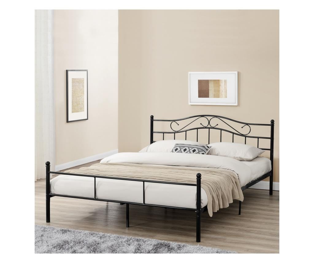 Pat Agnes Rama Metalica - Pat Frantuzesc Vintage - 140x200cm - Negru ...