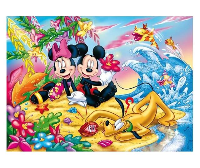 Puzzle De Colorat, Mickey La Plaja, 250 Piese - Vivre