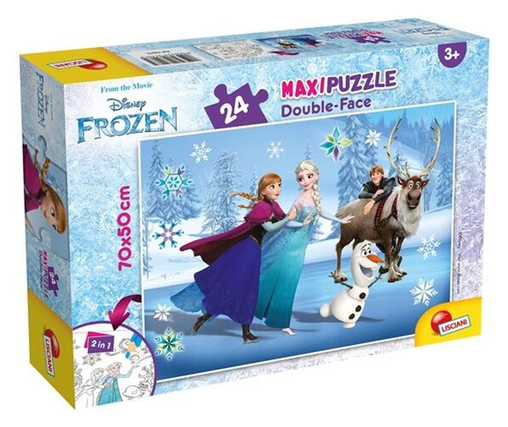 Puzzle De Colorat Maxi, Frozen La Patinoar, 24 Piese - Vivre