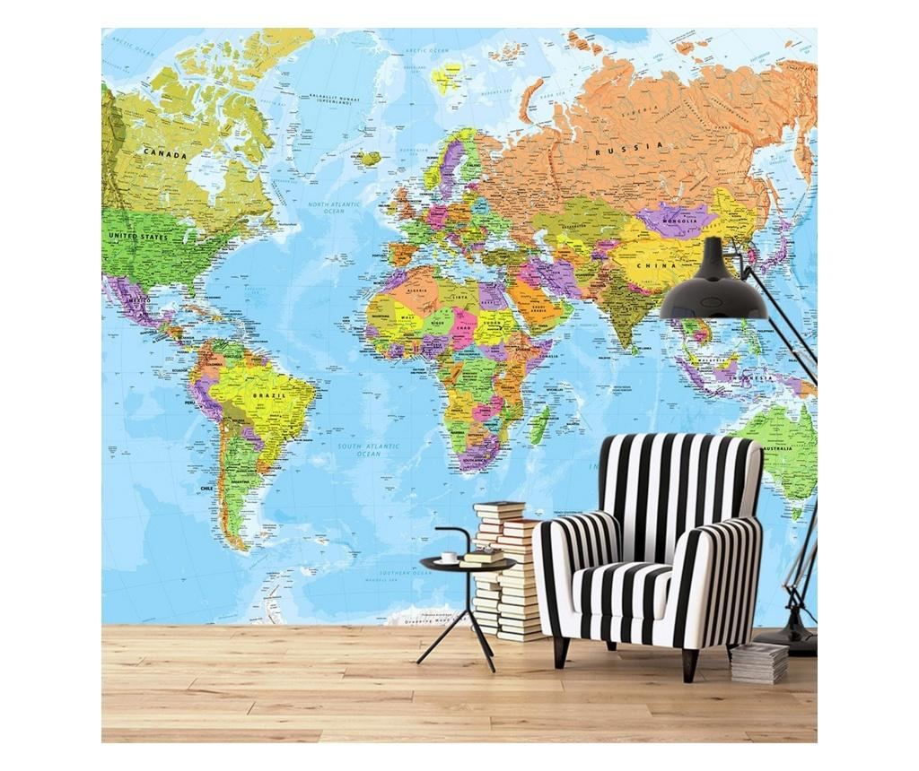 World Map 3 db Tapéta 91x180 cm - Vivre