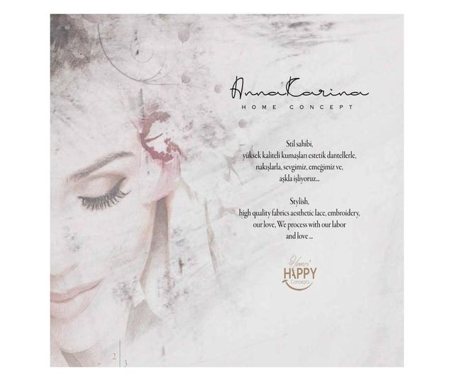 Луксозен спален комплект Cottondream Anna Carina Deren, ecru, 6 части ...