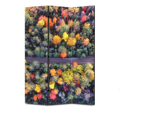 Paravan 3 piese Premium TrueColor, Copaci colorati vazuti de sus, Panza ...
