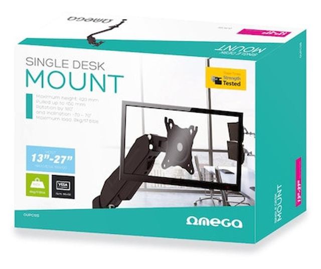 Omega -Monitor Desk Mount Single Full Motion Max Vesa 100X100 - Vivre