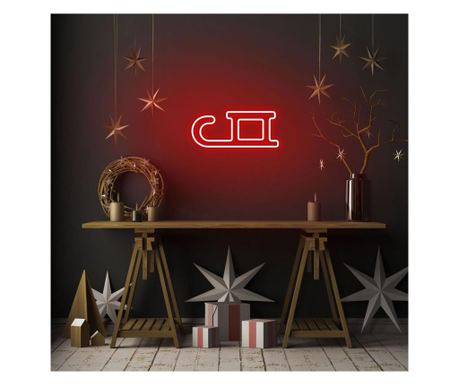 Decoratiune de perete cu LED Neon Graph, Sled, Placa din spuma PVC, Led ...