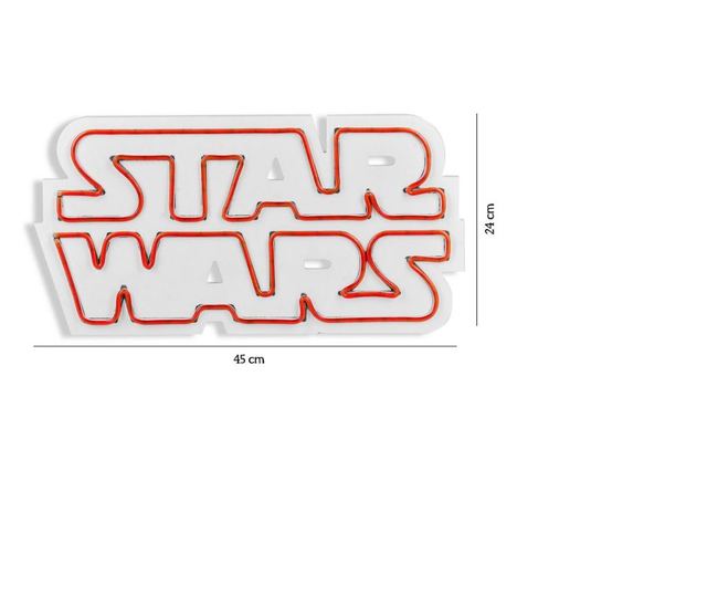 Decoratiune de perete cu LED Neon Graph, Star Wars, Sablon din spuma ...