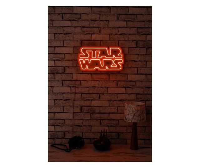 Decoratiune de perete cu LED Neon Graph, Star Wars, Sablon din spuma ...