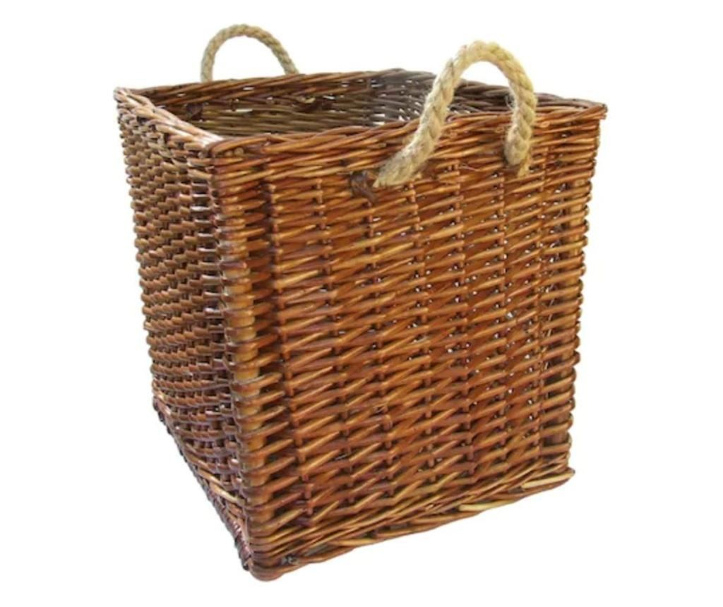 Lada rachita depozitare-vintage, cu manere de sfoara 35x32x30 - Vivre