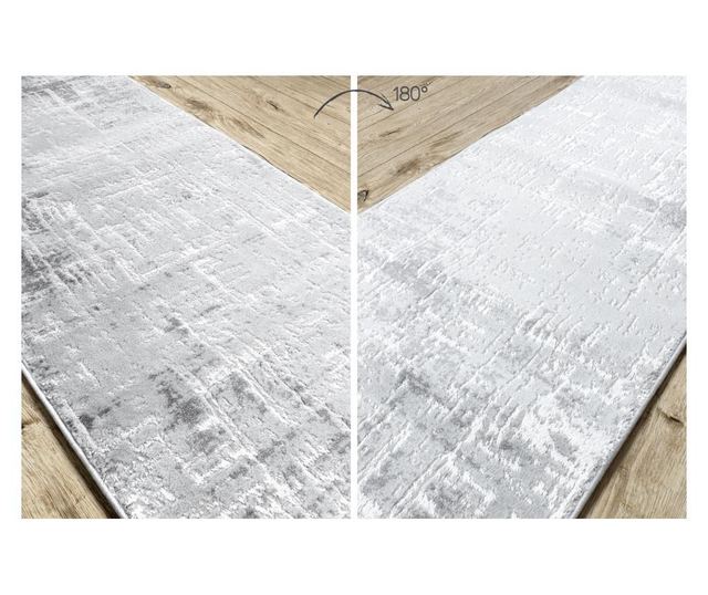 Пътека Structural MEFE 8722 две нива на руно сив / бял 60 cm 60x410 cm ...
