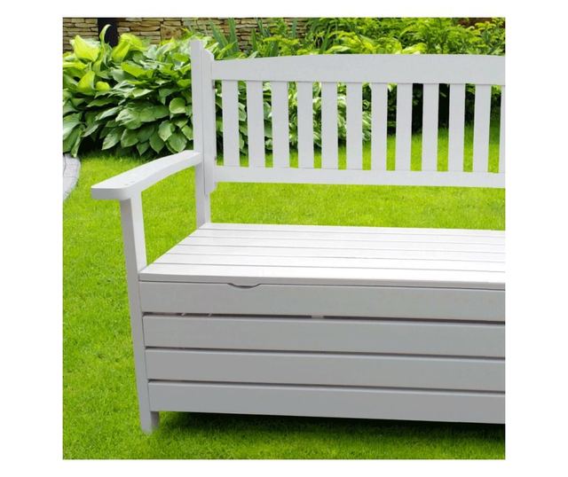 AMULA fehér fa kerti pad 150x58x88 cm - Vivre