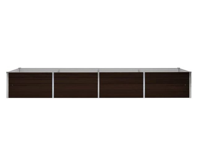 Градинска висока леха кафява 320x80x45 см поцинкована стомана - Vivre