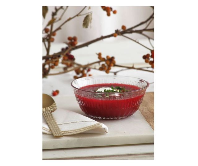 Set de 6 boluri Lav. Lav, sticla, transparent, 13x13x5 cm - Vivre