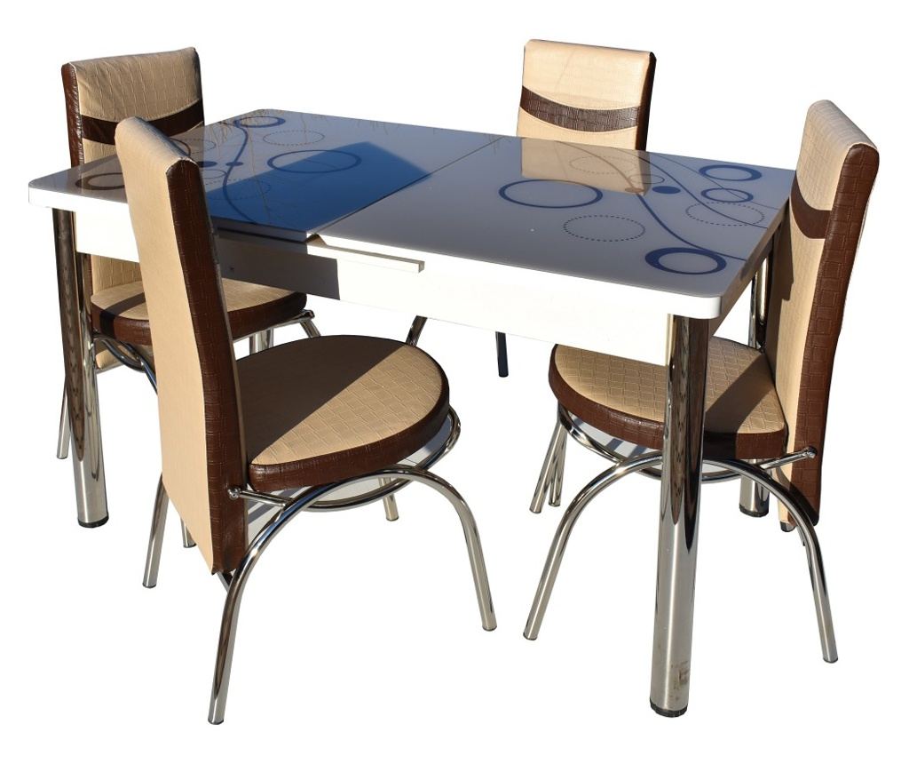 Set masa sticla cu 4 scaune TIP 84-4 - Vivre
