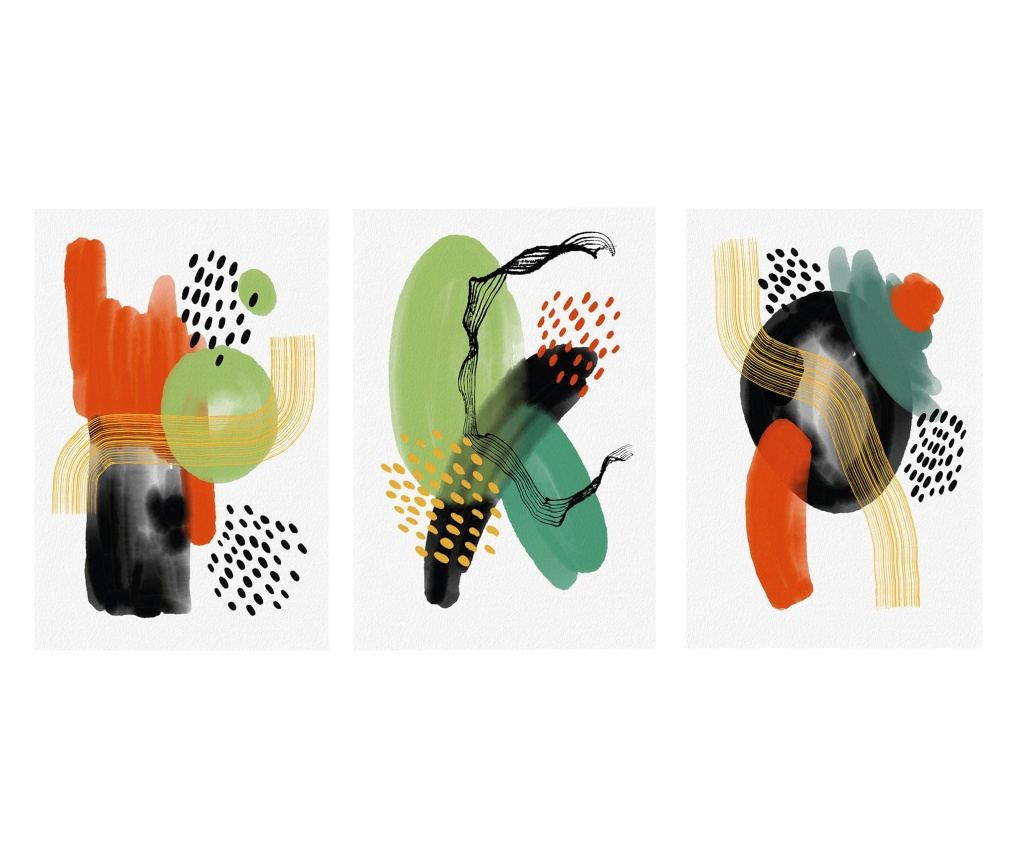 Комплект многоплатни картини 3 бр, Minimal Colors, 70x150cm - Vivre