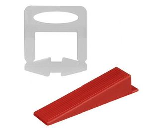 Sistem nivelare gresie, 500 clipsuri si 100 pene- 1mm - Vivre