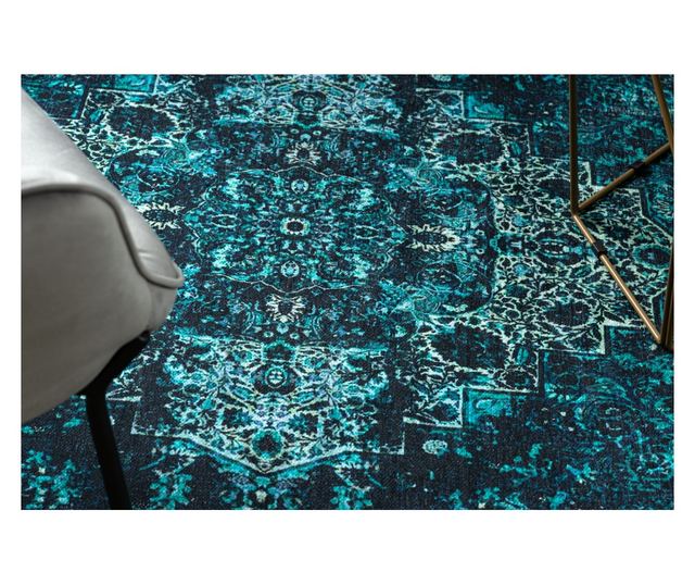 ANTIKA szőnyeg kör ancret azure, modern dísz, mosható - kék kerék 200 ...