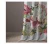 Set draperii dim-out model floral cu rejansa din bumbac tip fagure ...