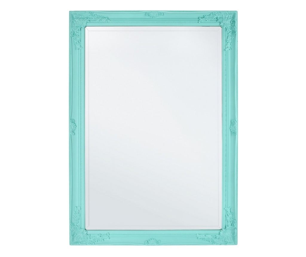 Огледало за стена Miro Turquoise Wood Frame, 72x102 см - Vivre