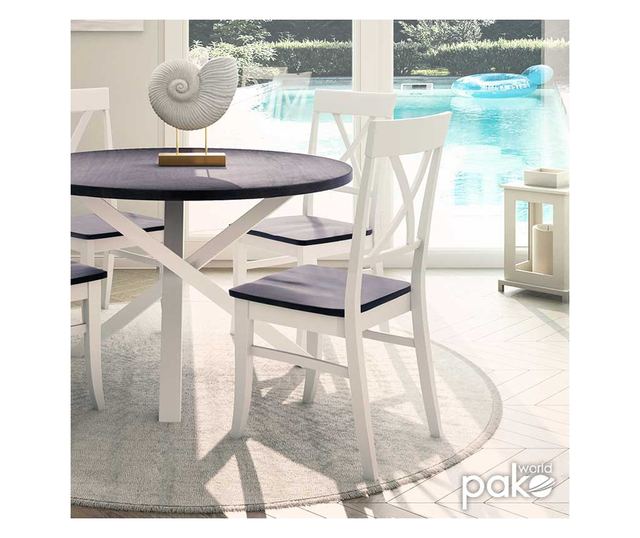 Стол Хъг - бял - Vivre