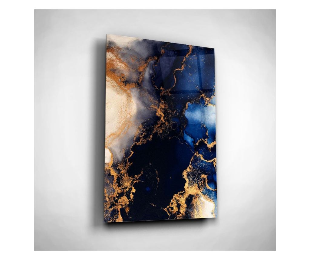 üvegkép, Abstract Art Blue, 80x120cm - Vivre