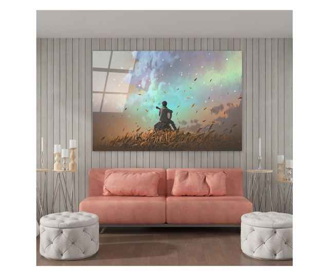 Стъклена картина, Lonely Singer, 80x120cm - Vivre