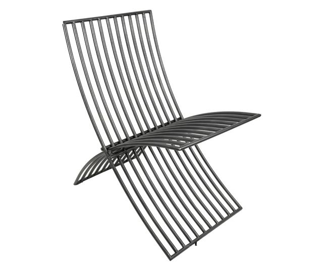 Scaun modern din bare metalice, PTMD Collection, pliabil, pentru terasa ...