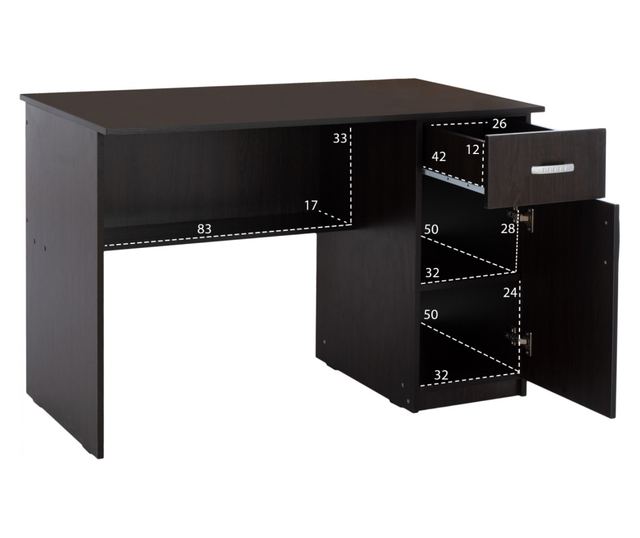 Бюро HM2425.02R десен шкаф - цвят венге - Vivre