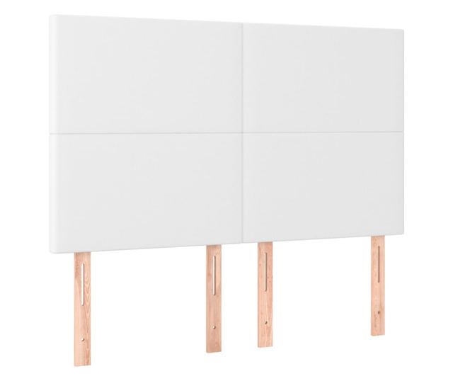 Pat box spring cu saltea, alb, 140x200 cm, piele ecologică - Vivre
