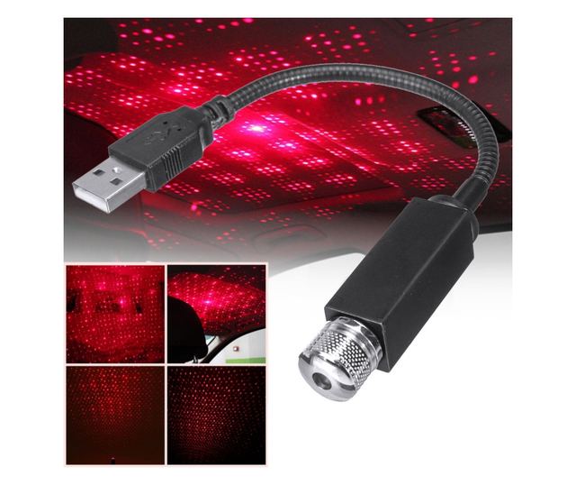 Лампа с лазер за автомобилен таван SkyLight с USB захранване - Vivre