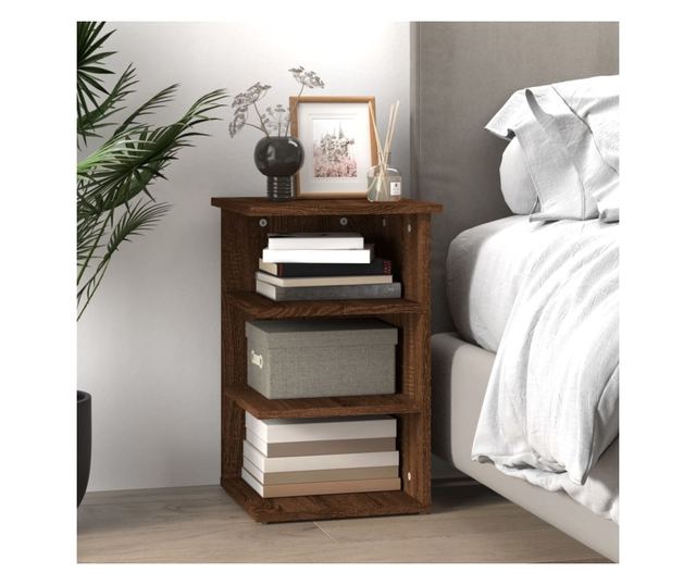 Dulap lateral, stejar maro, 35x35x55 cm, lemn prelucrat - Vivre