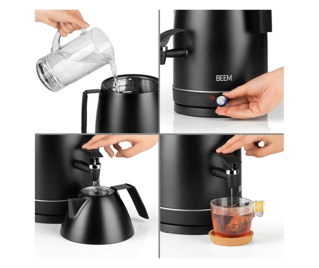 BEEM Mr. Tea Електрически самовар, 4 литра, 1600 W, черен - Vivre