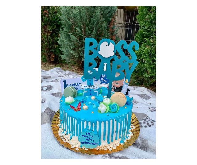 Topper Botez HH829 Boss Baby Personalizat din lemn - Vivre