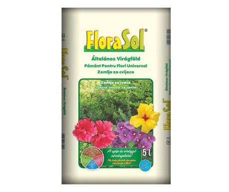 Универсална почва за цветя, Florasol, за саксийни растения, 10 L - Vivre