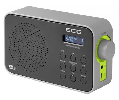 ECG RD 110 DAB преносимо радио с DAB+ и FM тунер, черно, 1.2 W, памет ...