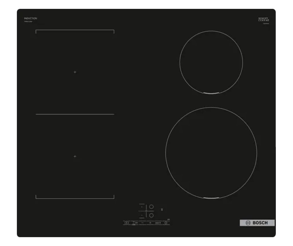 Bosch Serie 4 PWP611BB5E Kuhalna plošča Črna Vgradna 60 cm Indukcijska ...