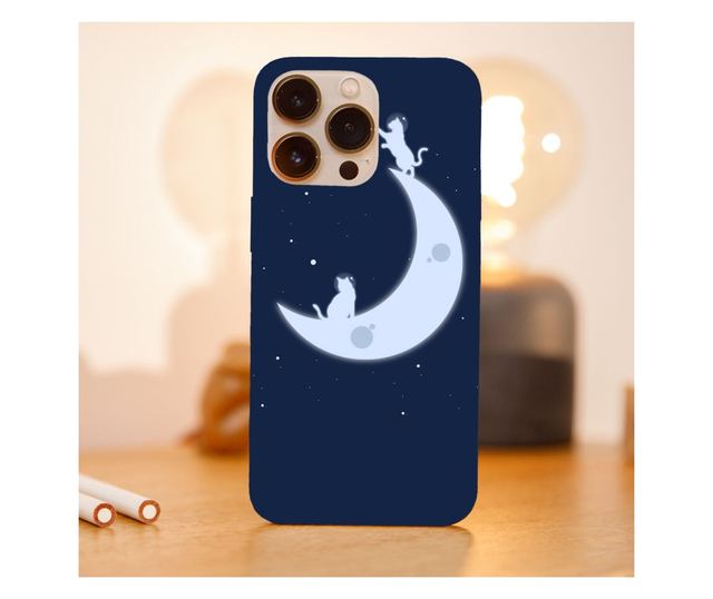 Съвместен калъф за Apple iPhone 15 модел Lunar cats, силикон, TPU ...