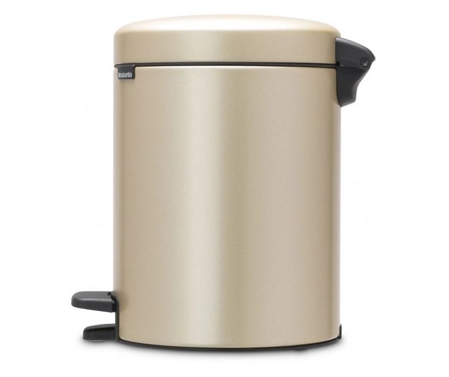 Кош за боклук с педал Brabantia NewIcon 1003198, 5 л, Плавно затваряне ...