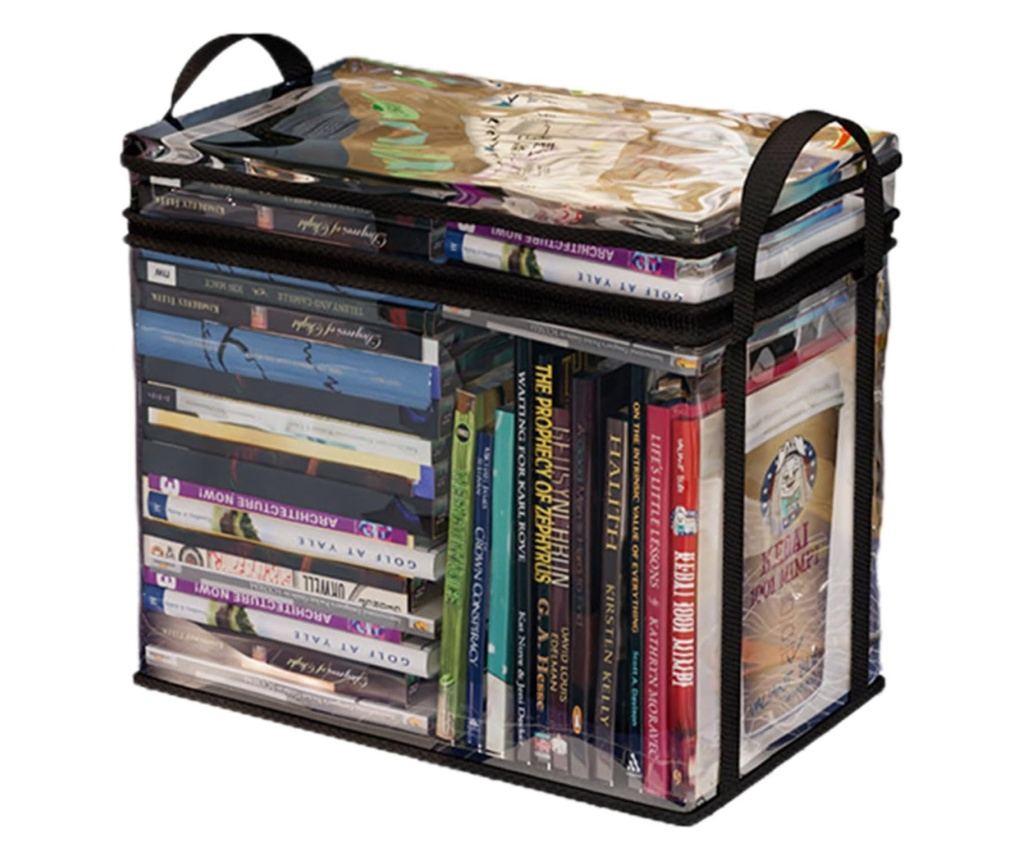 Storage Box, PVC + Textile, Water Resistant, Book Bag, 38x24x32 cm ...